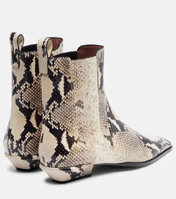 Paris Texas Bettina Snake-print Ankle Boots
