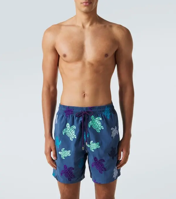 Vilebrequin Embroidered Swim Trunks - Blue