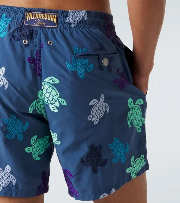 Vilebrequin Embroidered Swim Trunks - Blue