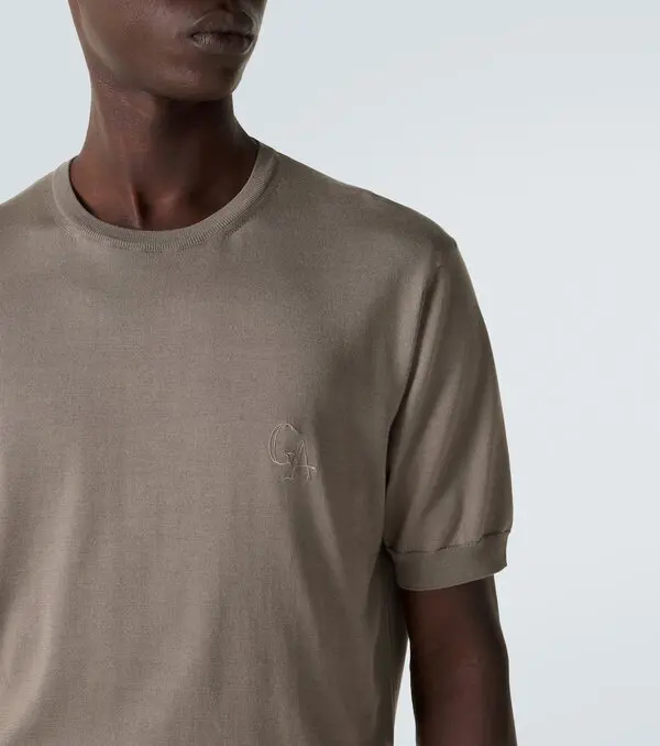 Giorgio Armani Silk And Cotton Crewneck Sweater