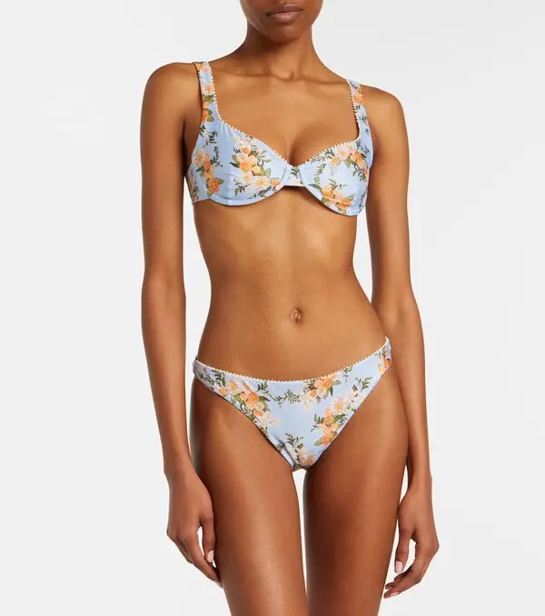 Agua Bendita Hacienda Floral Bikini Top