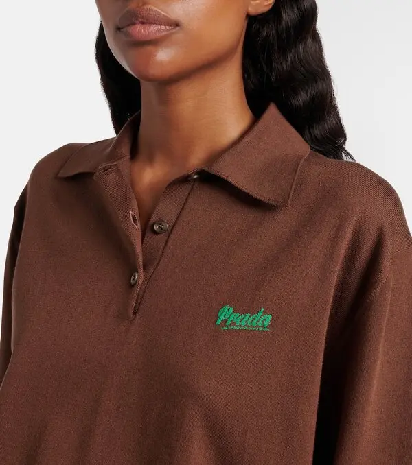 Prada Silk-blend Polo Sweater