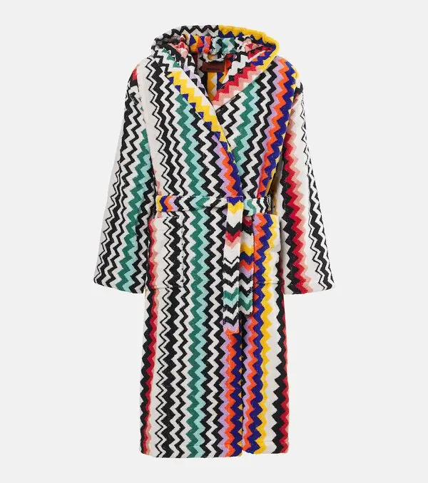 Missoni Best Zigzag Cotton Terry Bathrobe - Multicoloured