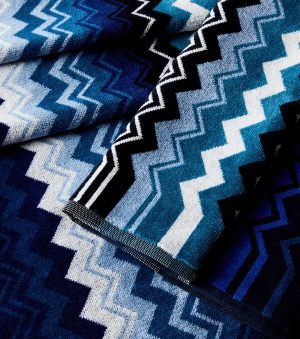 Missoni Giacomo Set Of 2 Cotton Terry Towels - Blue