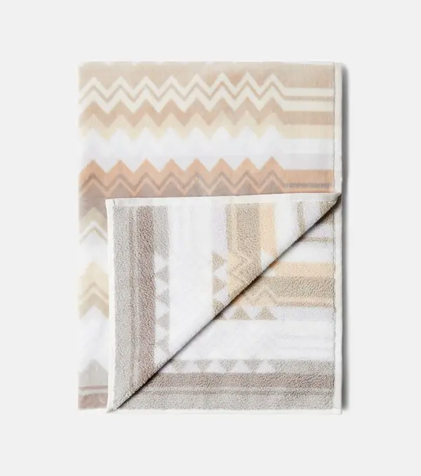 Missoni Giacomo Zigzag Cotton Terry Bath Mat - Beige