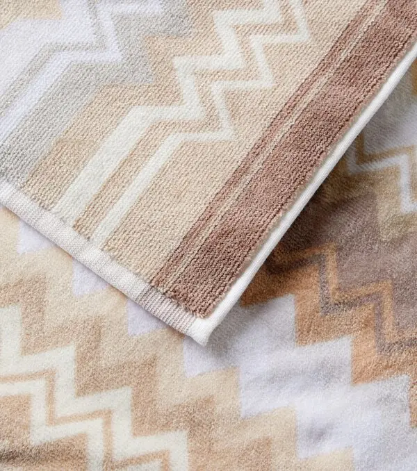 Missoni Giacomo Zigzag Cotton Terry Bath Mat - Beige