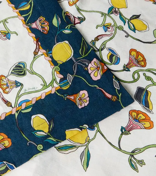 La DoubleJ Borboni Large Linen Tablecloth - Multicoloured