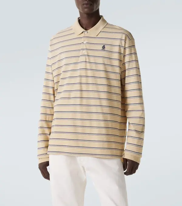 Prada Striped Cotton Piqué Polo Shirt