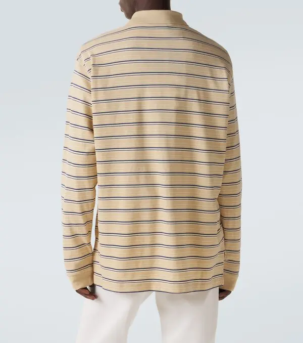 Prada Striped Cotton Piqué Polo Shirt