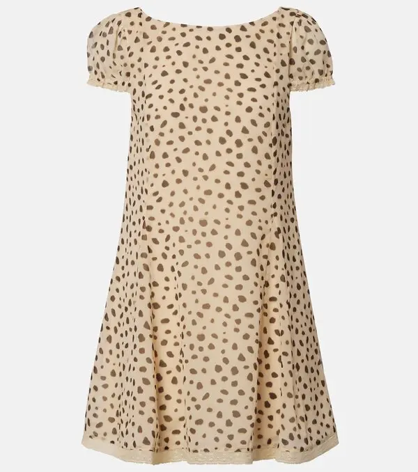 Posse Priscilla Animal Print Silk Minidress - Brown