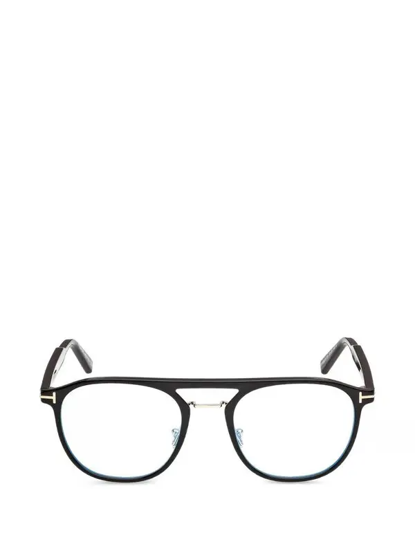 TOM FORD Double-bridge Pilot-frame Glasses - Black