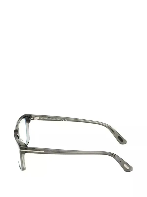 TOM FORD T-logo Rectangle-frame Glasses - Grey
