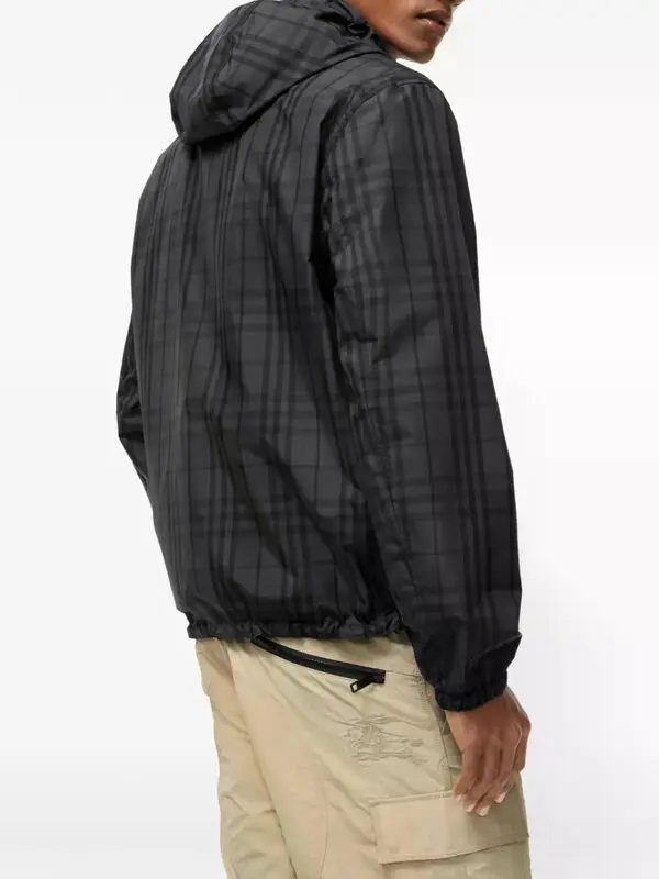 Burberry Reversible Check Hooded Jacket - Grey