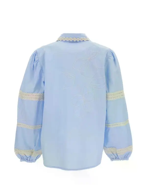 ESTRAFALARIO Embroidered Lace-trim Shirt