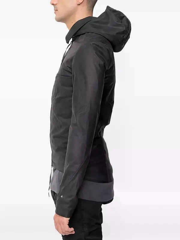 MA+ Detachable Hood Leather Jacket