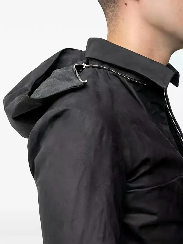 MA+ Detachable Hood Leather Jacket