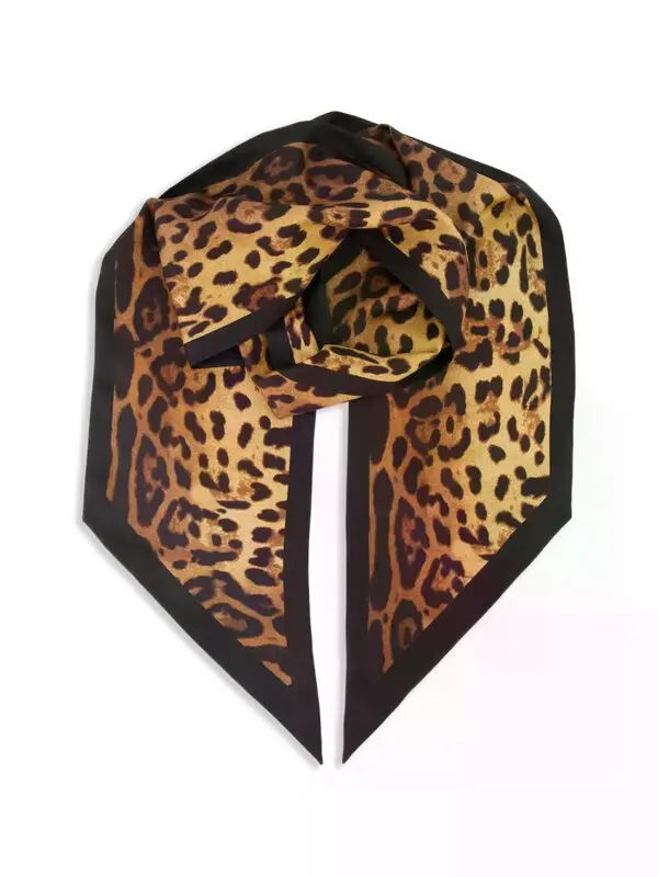 Givenchy Maxi Leopard-print Silk Bandeau Scarf - Brown