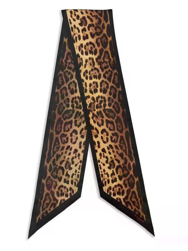 Givenchy Maxi Leopard-print Silk Bandeau Scarf