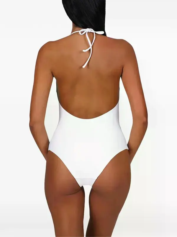 BIKINVILLE Bougainvillea Floral-print Halterneck Swimsuit