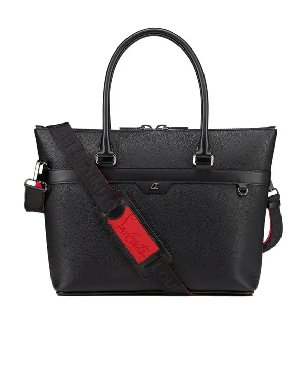 CHRISTIAN LOUBOUTIN Logo Detailed Tote Bag - Black