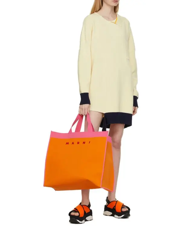 Marni Logo Jacquard Tote Bag