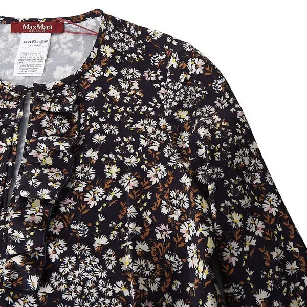 Max Mara Long Sleeved Floral Dress