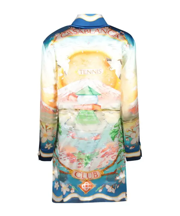 Casablanca Printed Long-sleeve Shirt Dress