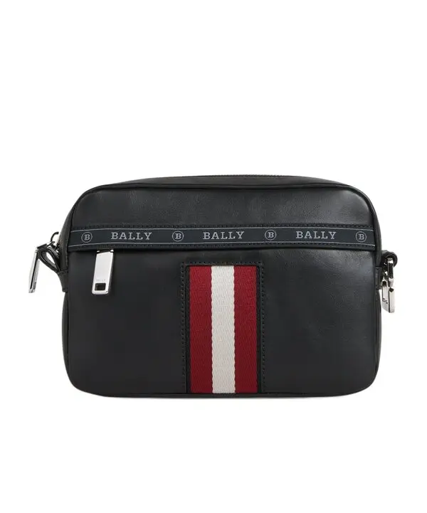 Bally Logo Detailed Zip-up Shoulder Bag - Black