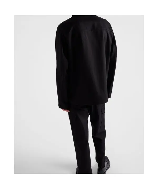 Prada Triangle-logo Straight Hem Jacket - Black