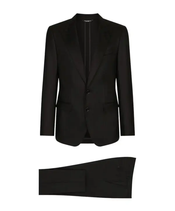 Dolce & Gabbana Single-breasted Tailored Suit With Pleated Trousers - Nero