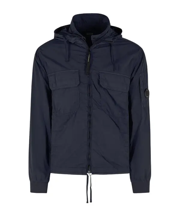 C.P. COMPANY Long Sleeve Zip Up Jacket With Lens Appliqu
