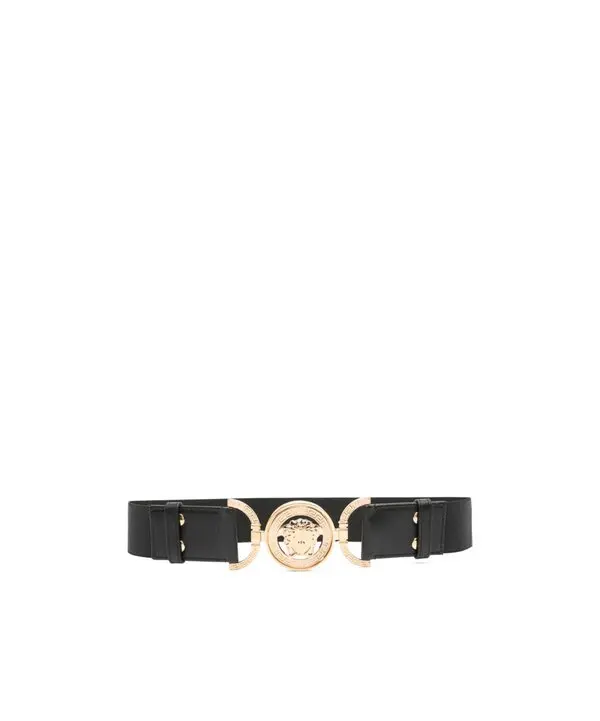Versace Medusa Head Buckle Belt - Black
