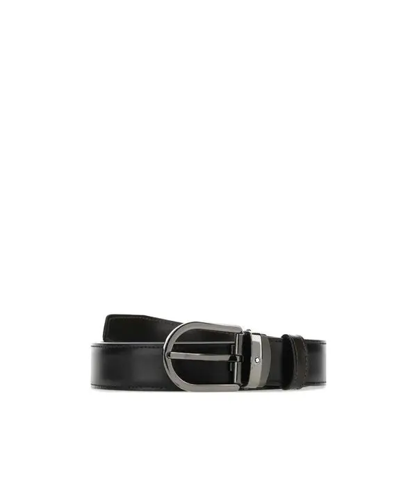 Montblanc Horseshoe Reversible Belt - Black