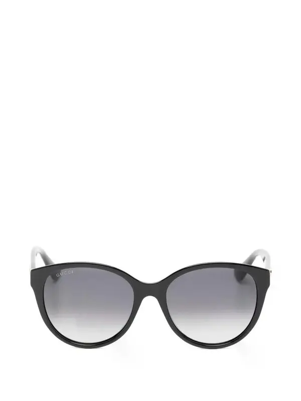 Gucci Double G Round-frame Sunglasses - Black
