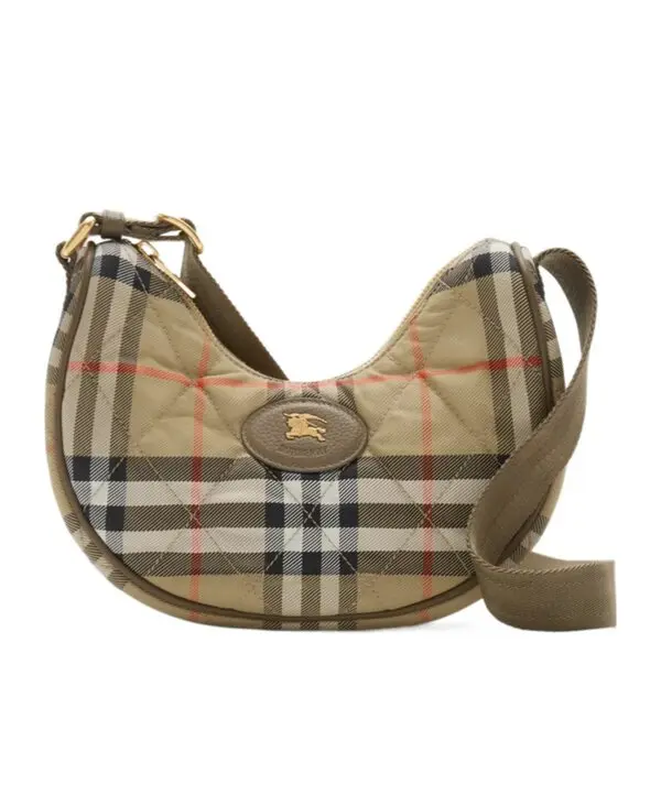 Burberry Horseshoe Checked Crossbody Bag
