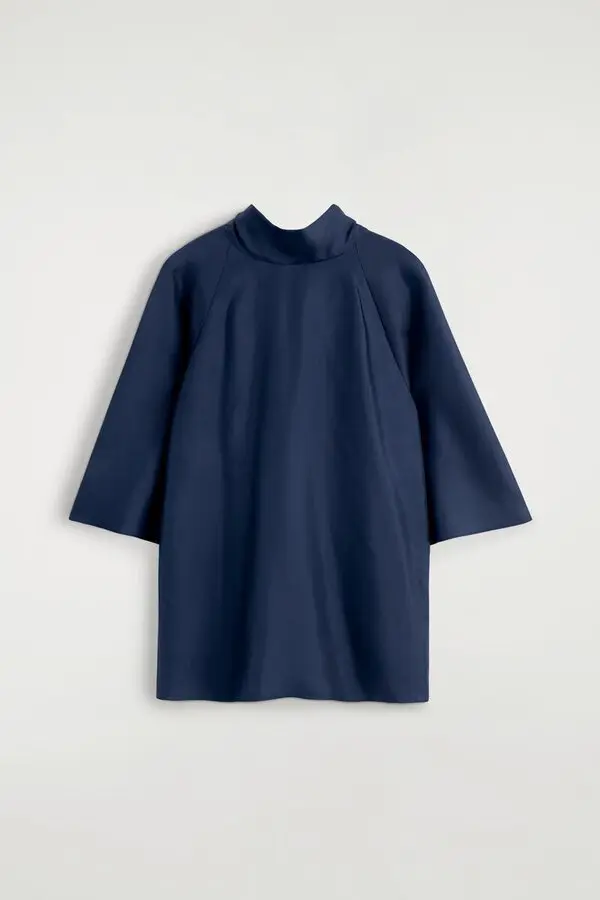 Cos Draped Tie-detail Silk Top