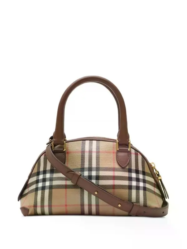 Burberry Mini Primrose Bag In Coated Cotton Canvas And Calf Leather - Brown