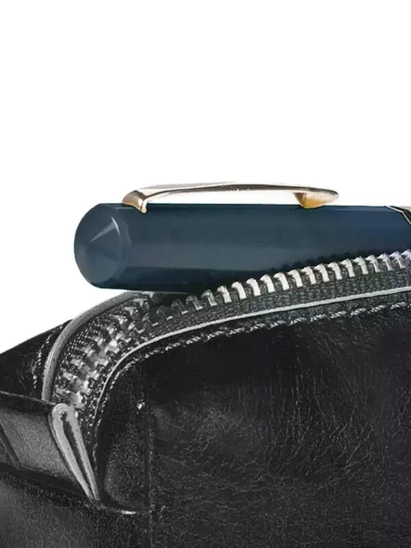 PIQUADRO Logo-plaque Leather Pencil Case