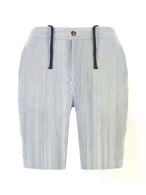 MC2 SAINT BARTH Striped Drawstring Shorts - Blue