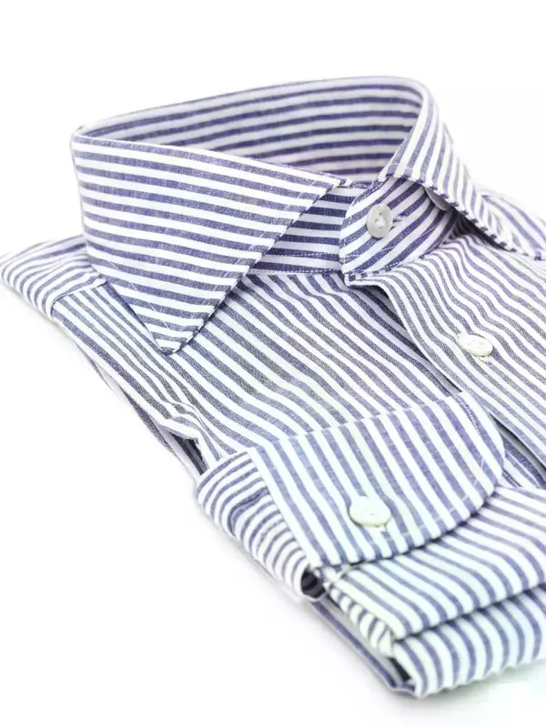 BORRIELLO NAPOLI Striped-pattern Cotton Shirt