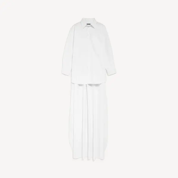 Balenciaga Cotton Silk Poplin Train Shirt