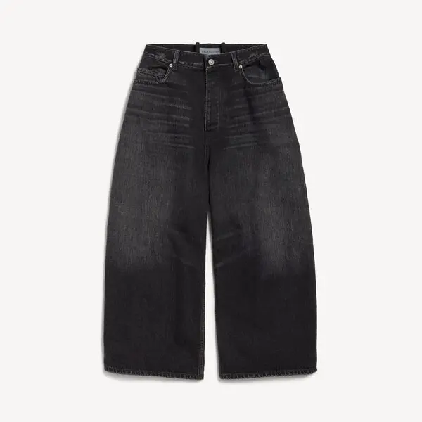 Balenciaga Curved Denim Jeans - Black