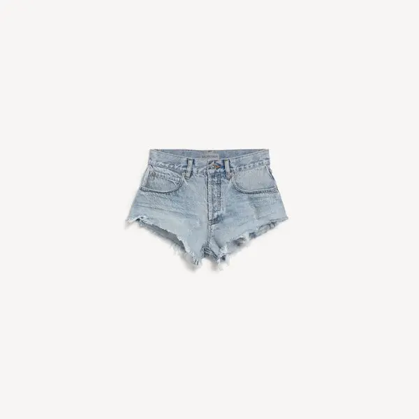 Balenciaga Organic Denim Mini Shorts