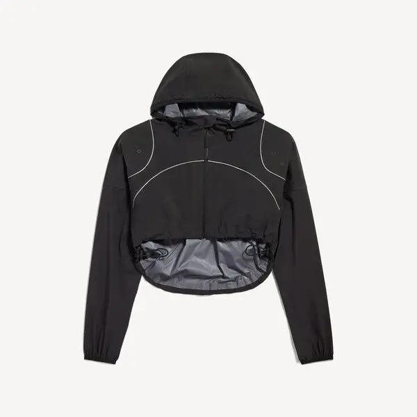 Balenciaga Cropped Track Jacket With Reflective Artwork