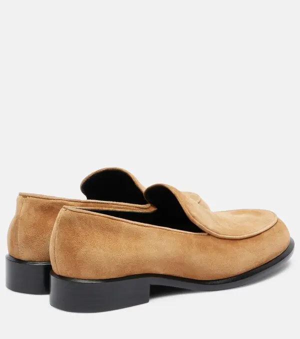 Khaite Miles Suede Loafers - Beige