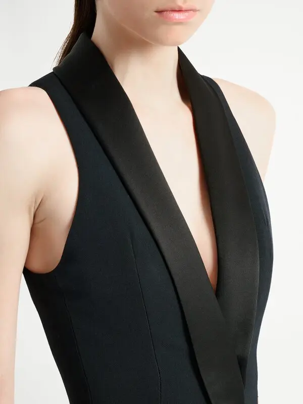 Balmain Belted Grain De Poudre Mini Dress