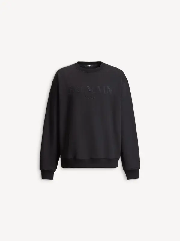 Balmain Embroidered Cotton Fleece Sweatshirt