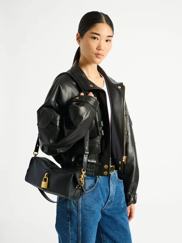 Balmain Small Pulse Bag In Smooth Leather - Black