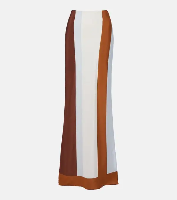 SIR. Striped Silk Maxi Skirt