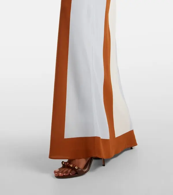 SIR. Striped Silk Maxi Skirt
